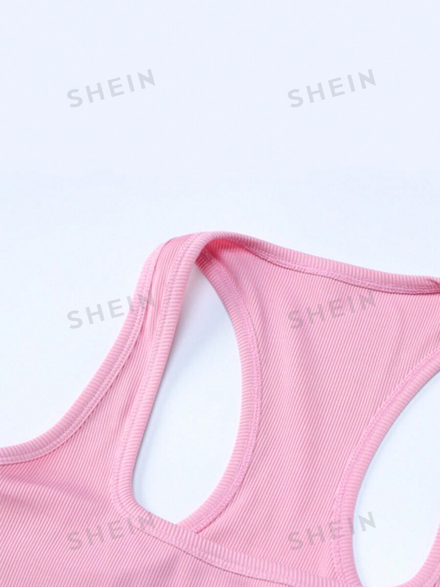 SHEIN EZwear Women Y2K Rhinestone Letter Print Slim Crop Tank Top For ...