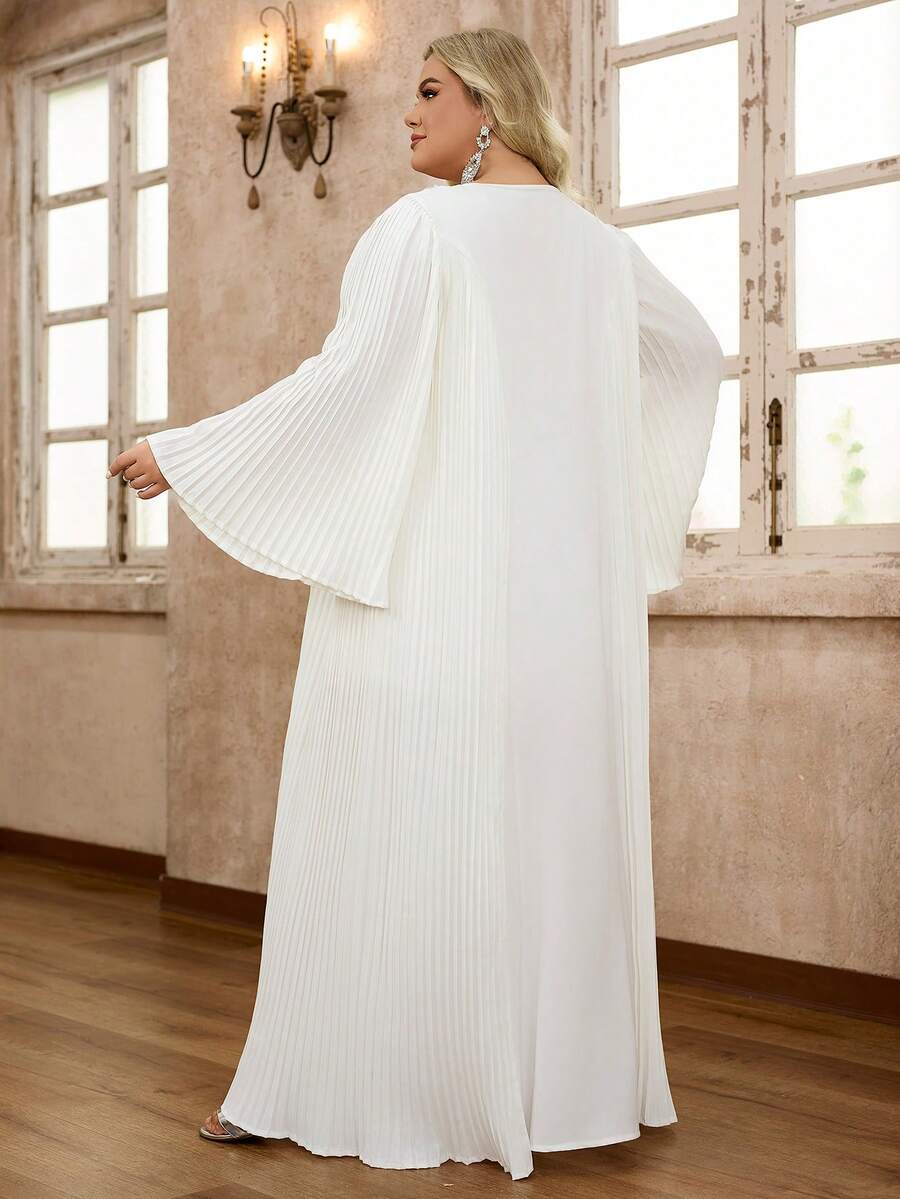 Giffniseti Plus Size Ballroom Evening Dress, Beaded Long Sleeve Arabic ...