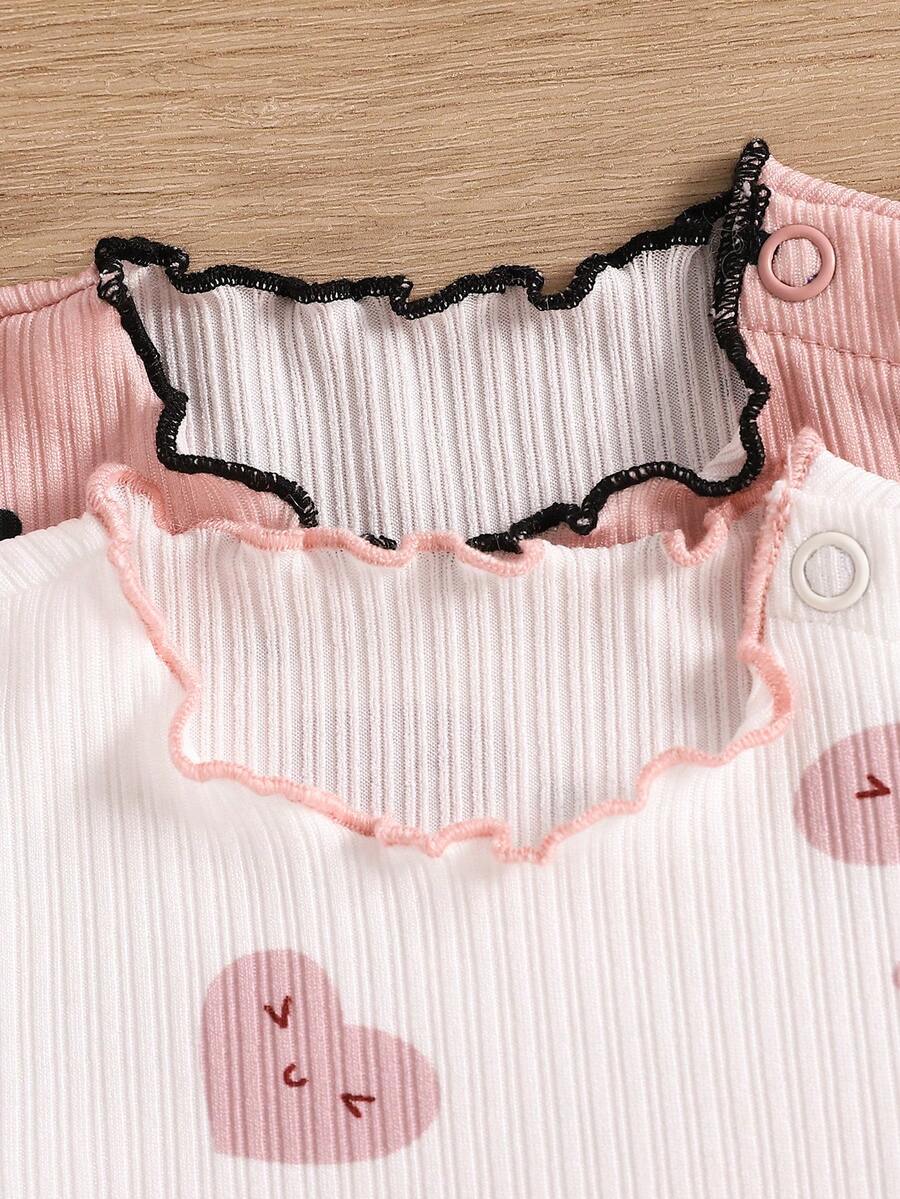 SHEIN Conjunto de Pijama de Verão de Bebê Menina com Topo de Malha de ...