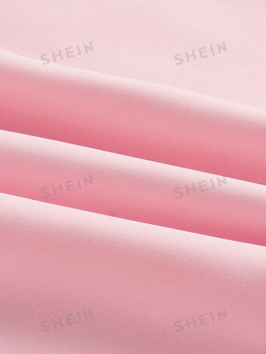 SHEIN MOD Pink Palace Style Girl Dresses With Square Neckline, Puff ...