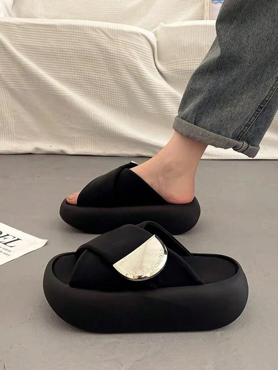 Women Graffiti Color Block Slippers, Offline Store Brand 2024 New ...