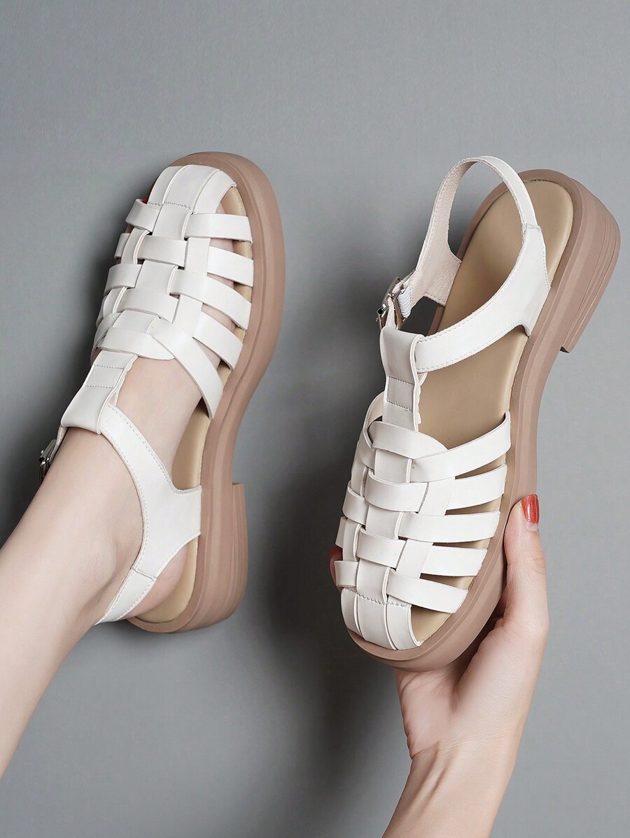 Women's Closed Toe Flat Sandals Roman Gladiator Sandals, 2024 New ...