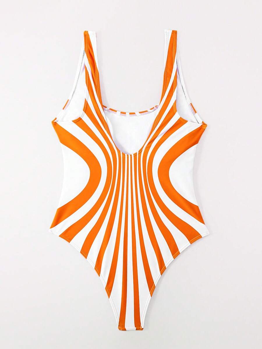 SHEIN Swim Women Color Block One-Piece Swimsuit Bathing Suit, For ...