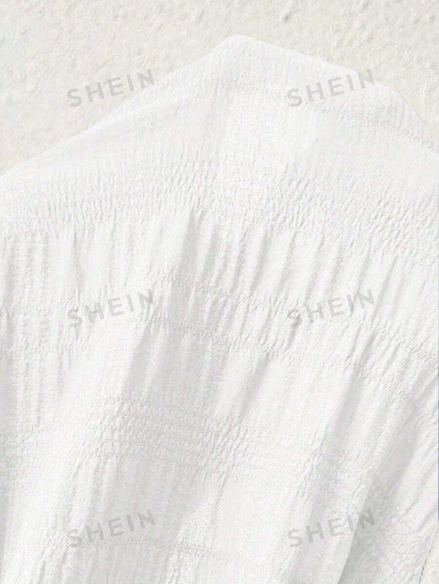 SHEIN VCAY Women's Solid Color Strapless Ruched Spring/Summer Dress ...