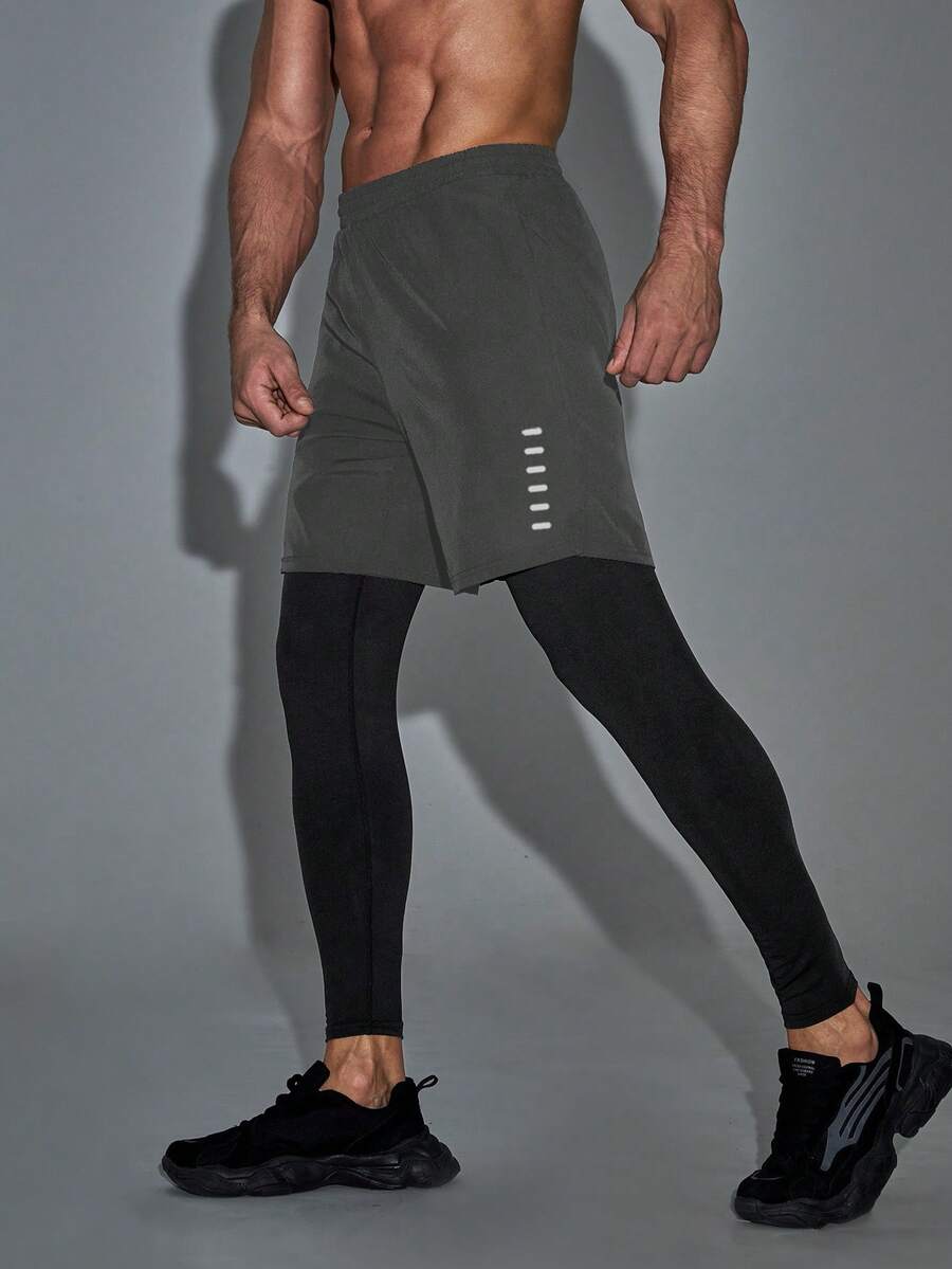 Manfinity Sport Corelite Men's Contrast Color Patchwork Jogger Pants ...