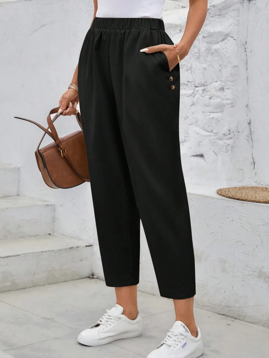 EMERY ROSE Women's Casual Corduroy Tapered Pants Fall Pants Teacher ...