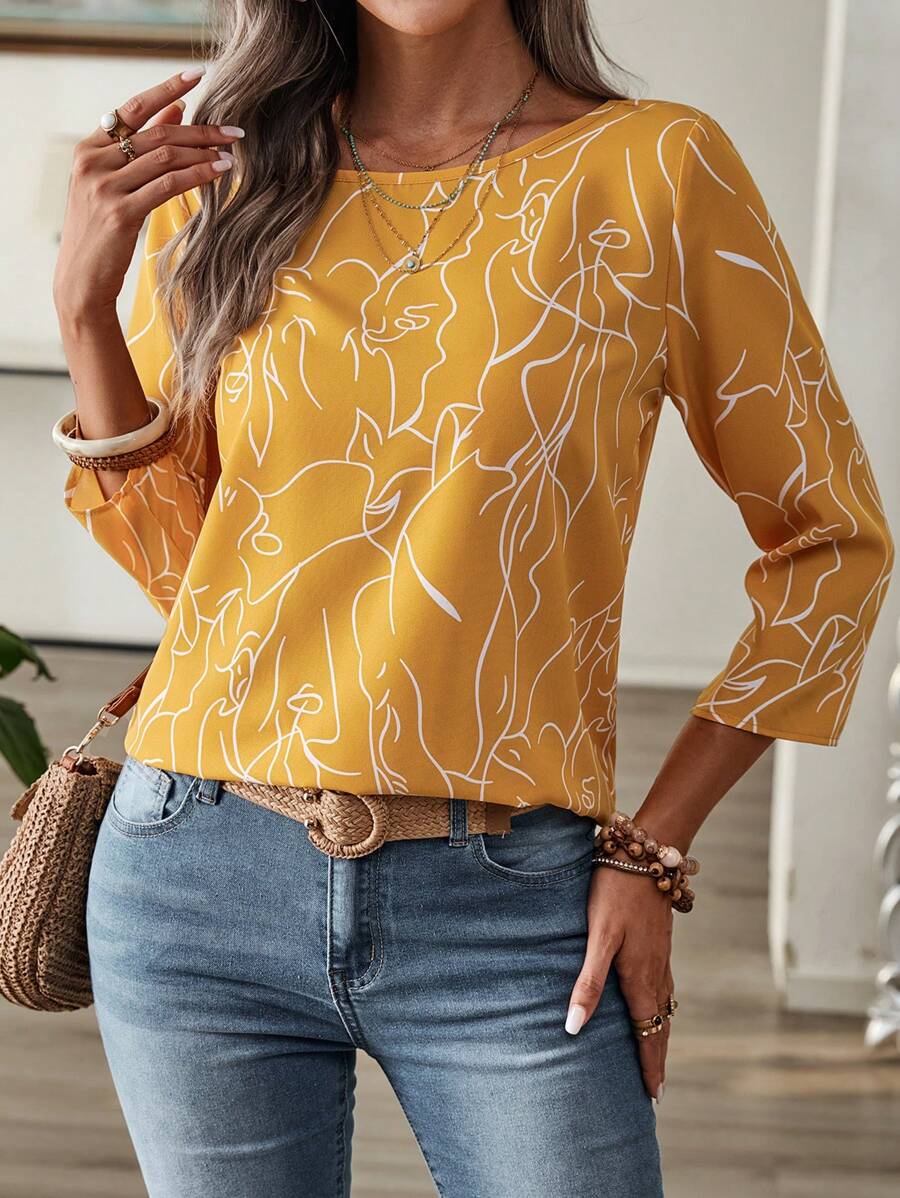 EMERY ROSE Fall Women ClothesWomen Leopard Print Long Sleeve Shirt ...