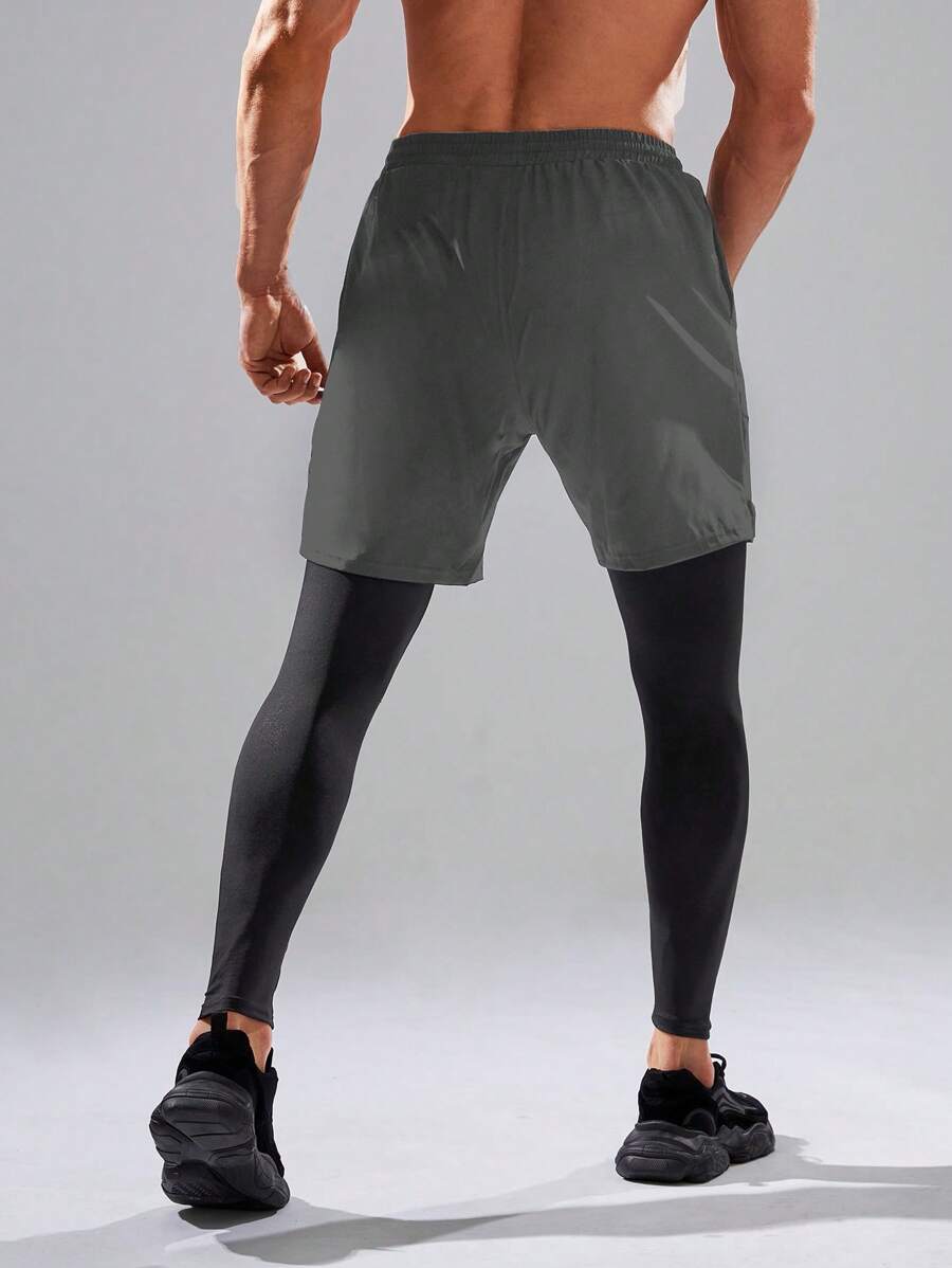 Manfinity Sport Corelite Men's Contrast Color Patchwork Jogger Pants ...