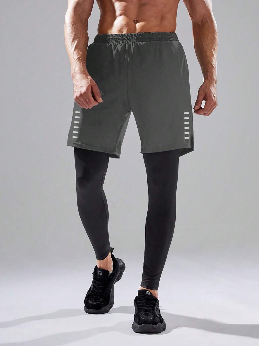 Manfinity Sport Corelite Men's Contrast Color Patchwork Jogger Pants ...