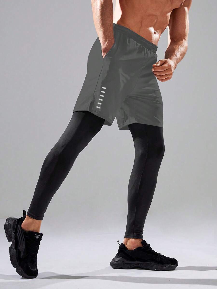 Manfinity Sport Corelite Men's Contrast Color Patchwork Jogger Pants ...