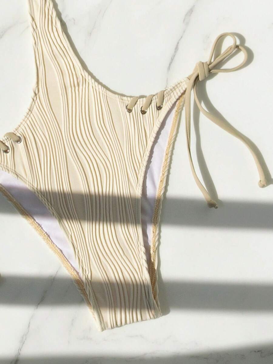 SHEIN Swim Vcay Women One-Piece Swimsuit Special Fabric Special Buckle ...