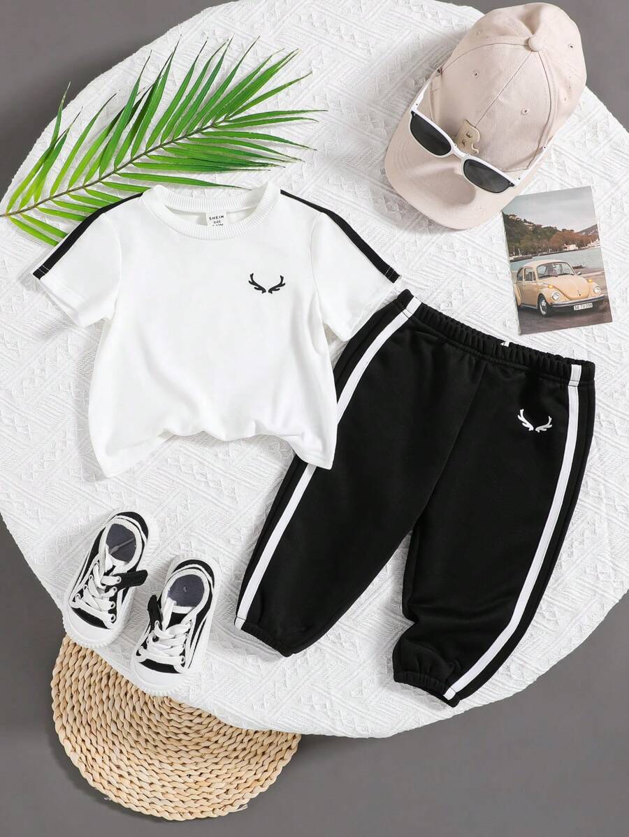 SHEIN Conjunto de Bebê Menino Casual e Confortável com camiseta de ...