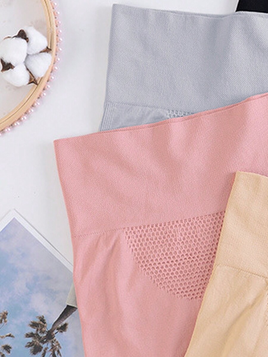 Teen Girl Seamless High Waist Honeycomb Shaping Tummy Control Brief ...