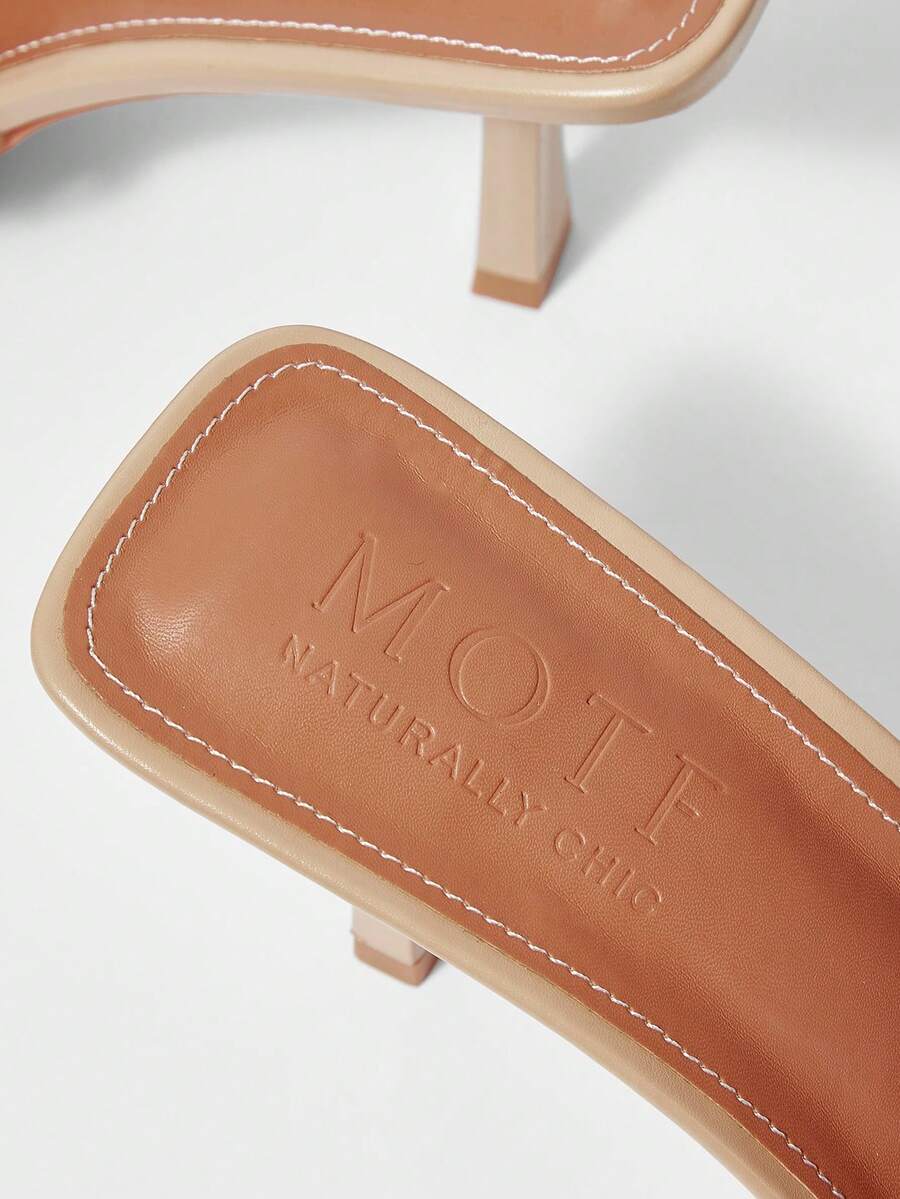 MOTF PREMIUM SQUARE-TOE HIGH-HEELED COLOR-BLOCK LADIES' SANDALS ...