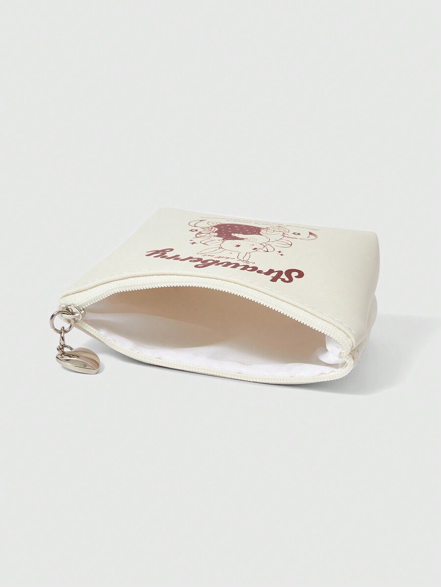 ROMWE Kawaii Cartoon Rabbit And Strawberry Coin Purse And Storage Bag ...
