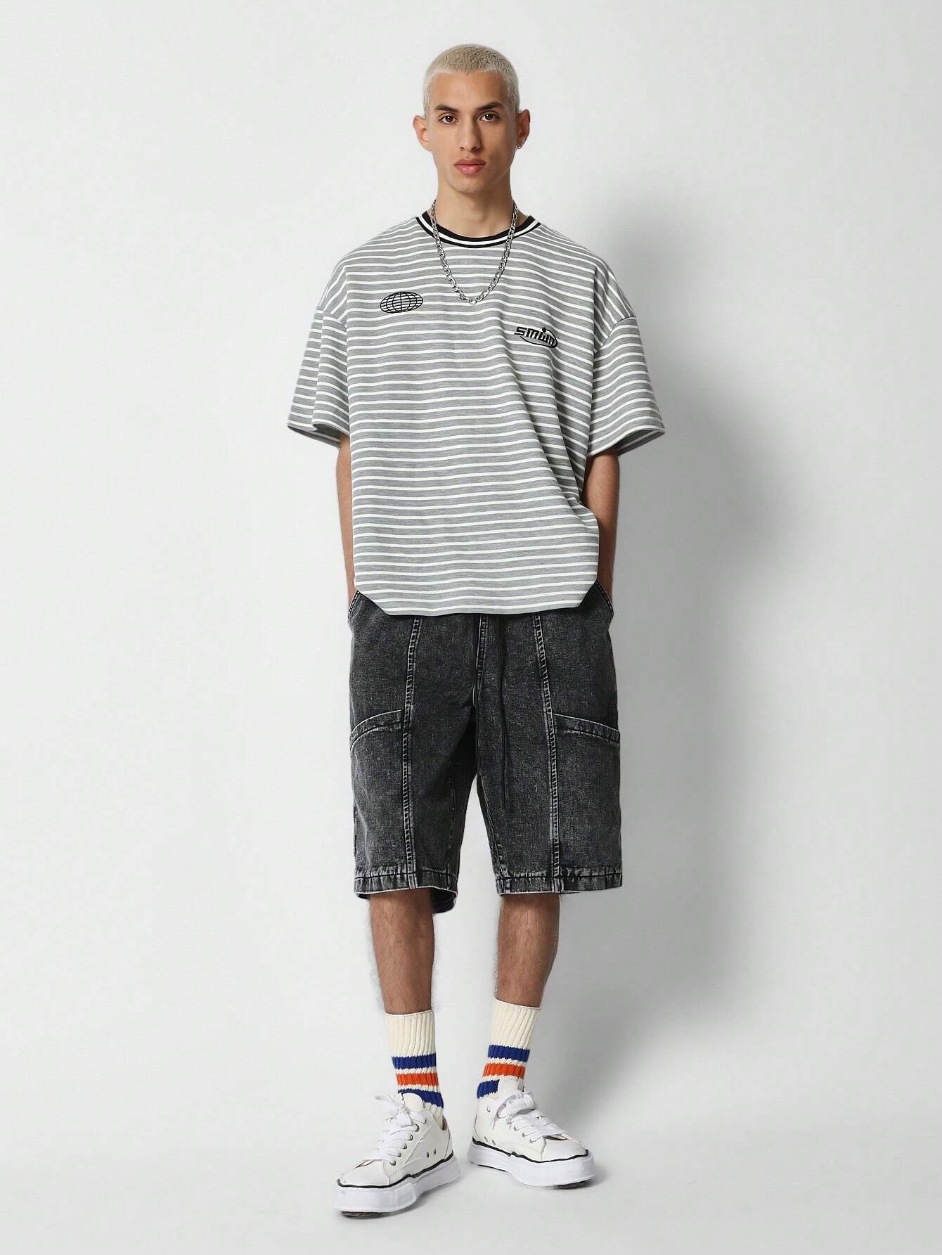 SUMWON Pull On Denim Jorts | SHEIN USA