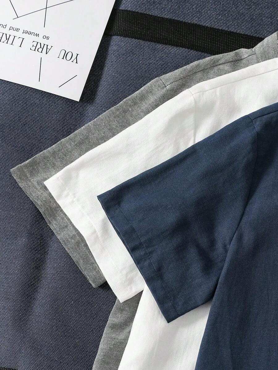 SHEIN Bulk Set Of 3pcs, Teen Boys' Extended Size Casual Printed Polo ...