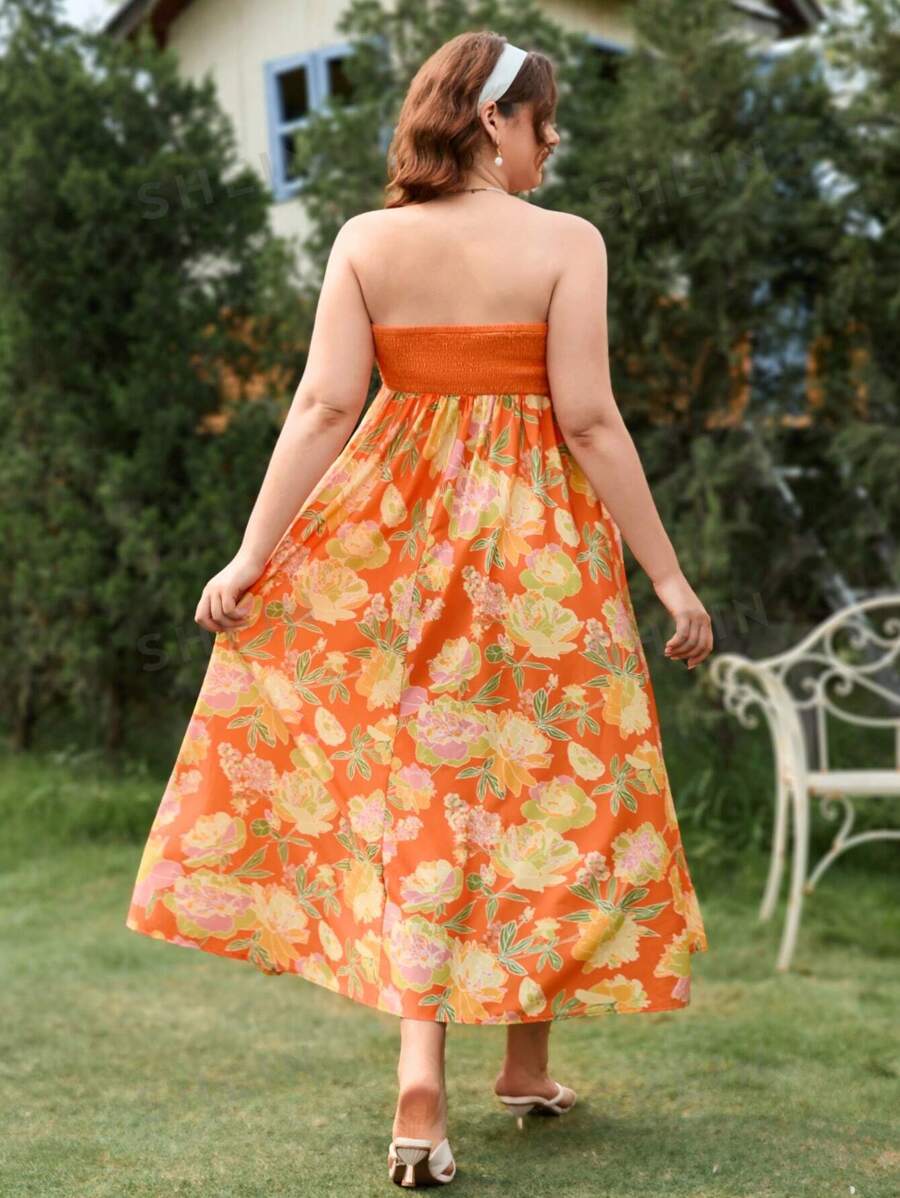 SHEIN WYWH Plus-Size Women's Deep Red Net Color Top Chest Upper Body ...