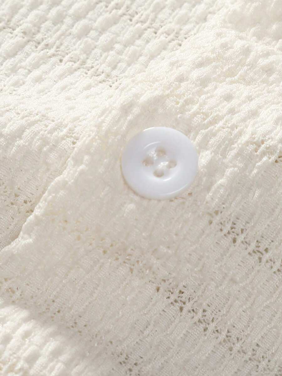 Manfinity Homme Men Solid Color Short Sleeve Texture Casual Shirt In ...