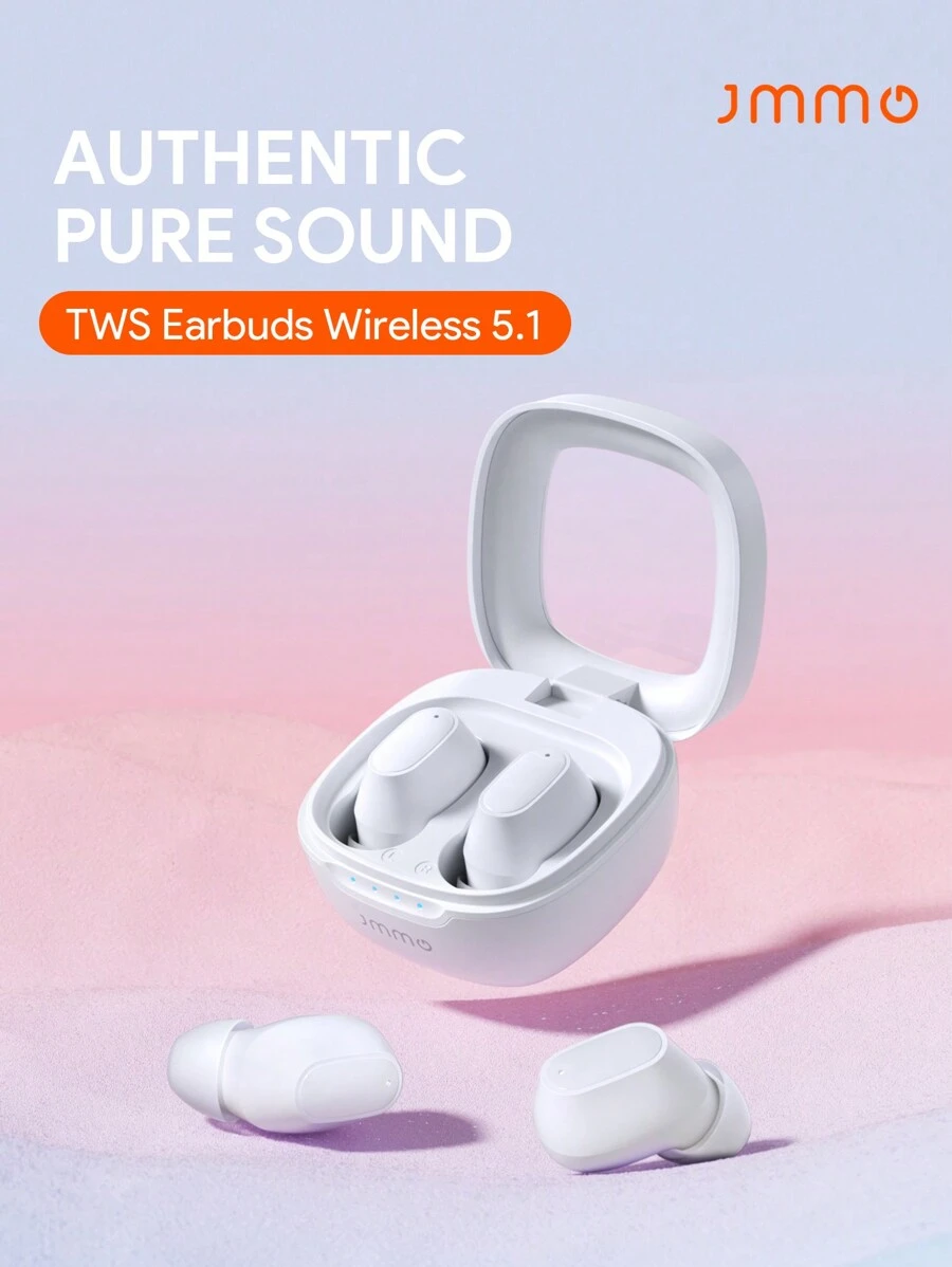 Jmmo Wireless Earbuds Earphones 5 1 Ipx4 Waterproof Earphones 8mm Dynamic Driver Stereo Sound