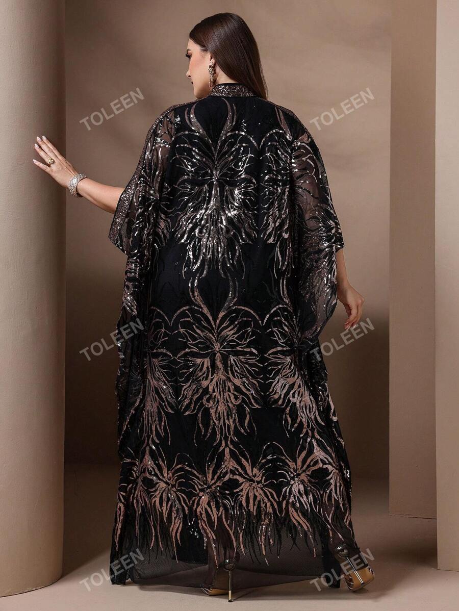 Plus Size Women Sequin Mesh Formal Gown | SHEIN EUR