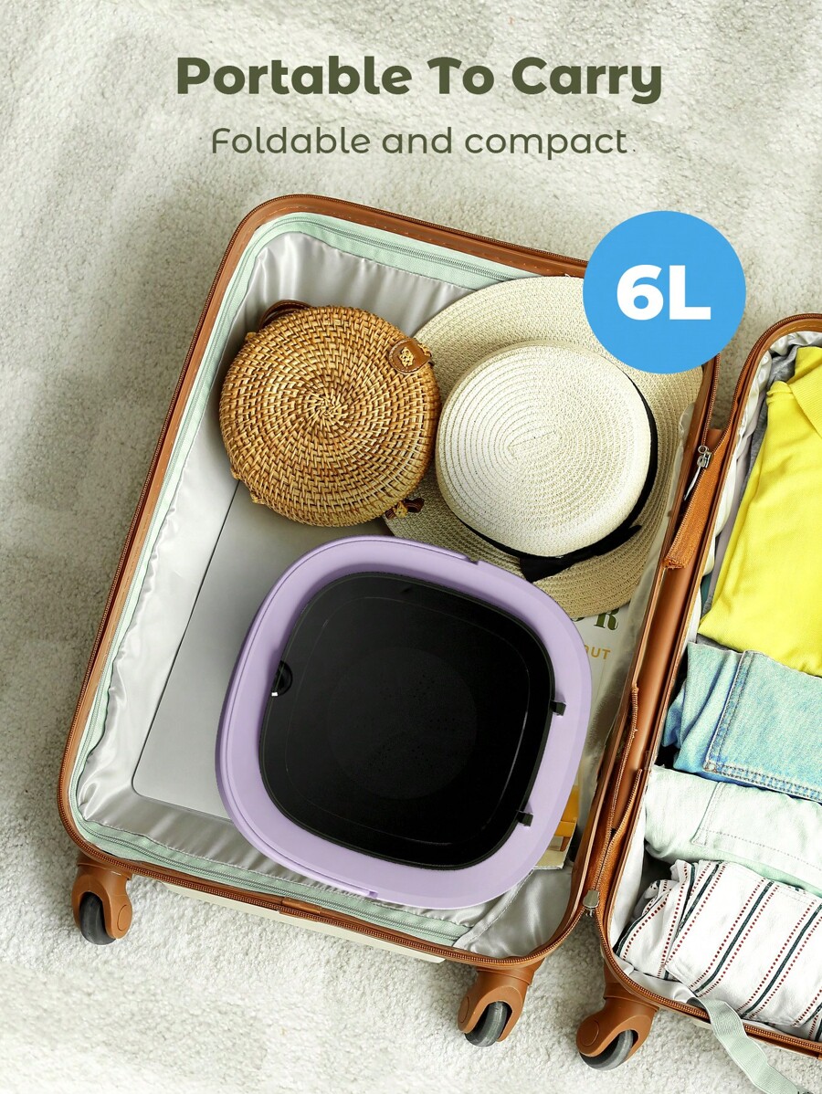 Teckwe Foldable Washing Machine,Portable Bucket-Type Fully Automatic ...