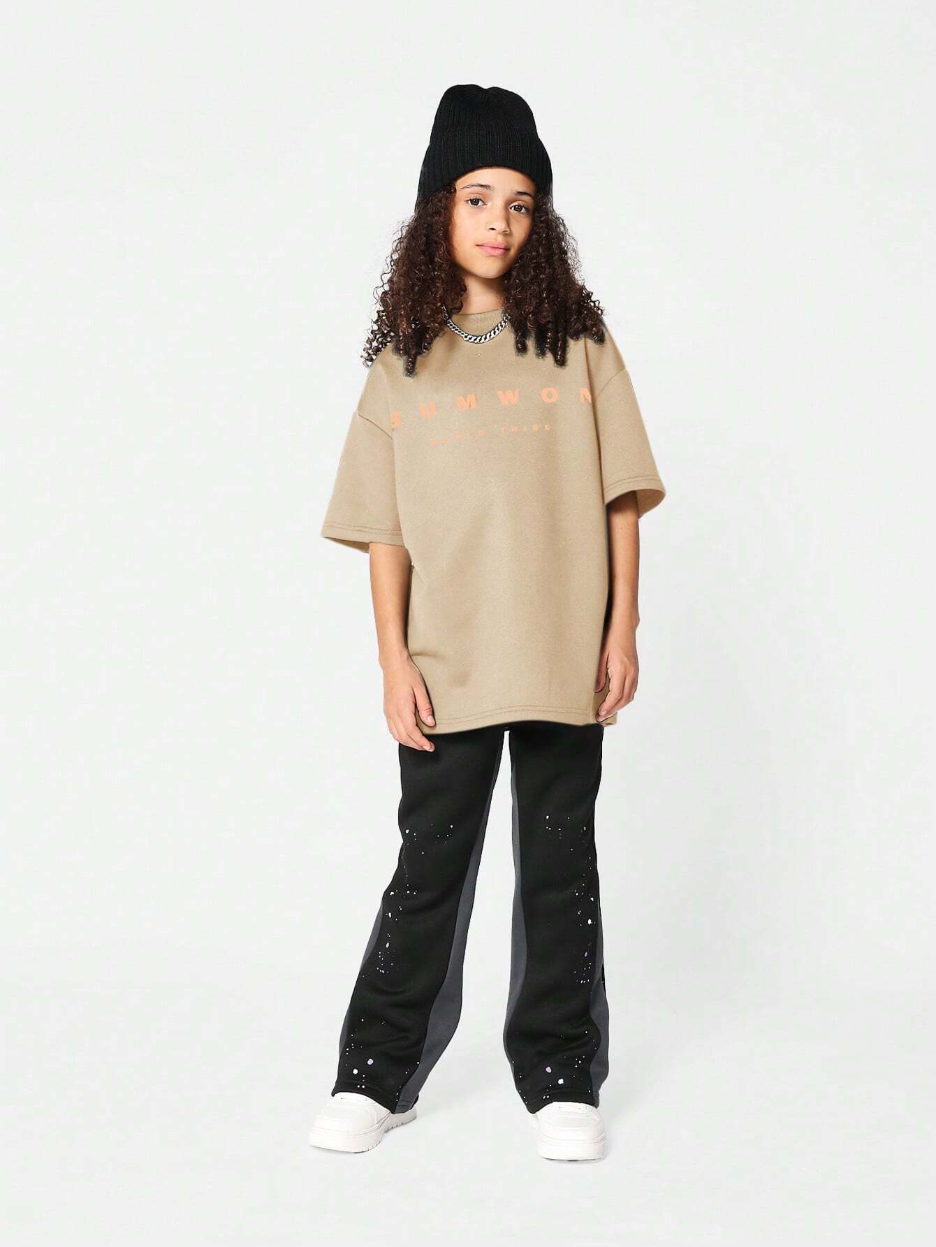 SUMWON Kids Unisex Oversized Fit Premium Tee With Flock Print for Sale ...