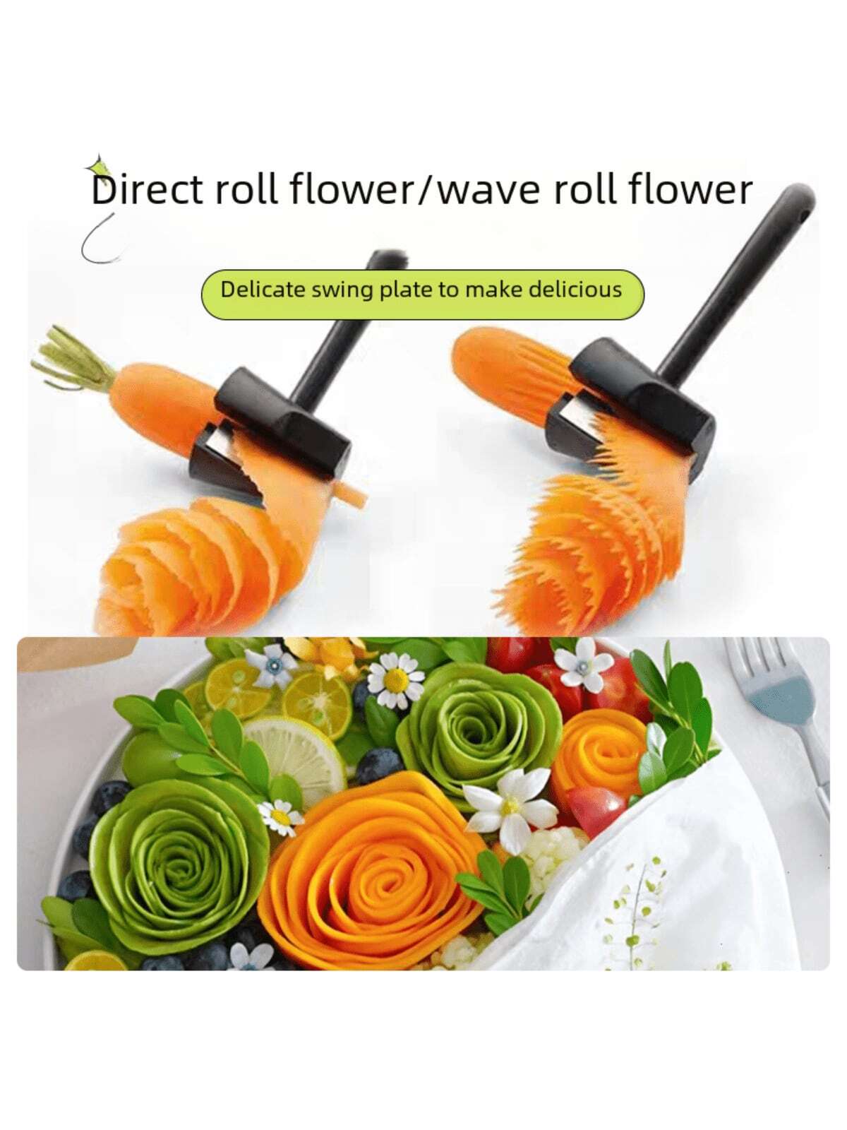 1pc Multifunctional Spiral Flower & Vegetable Slicer, Kitchen Creative ...
