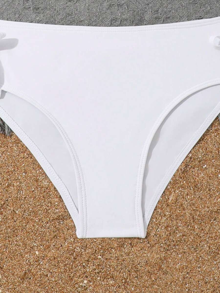 Conjunto de biquíni Tween Girl 3 peças com estampa de coqueiro (estampa ...