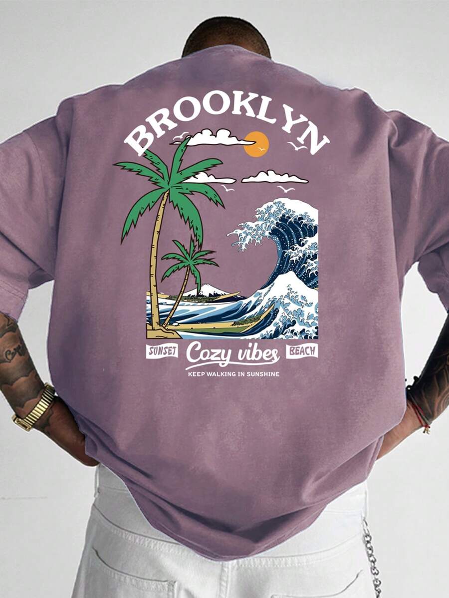 Manfinity Hypemode T-shirt d'été décontracté à manches courtes pour ...