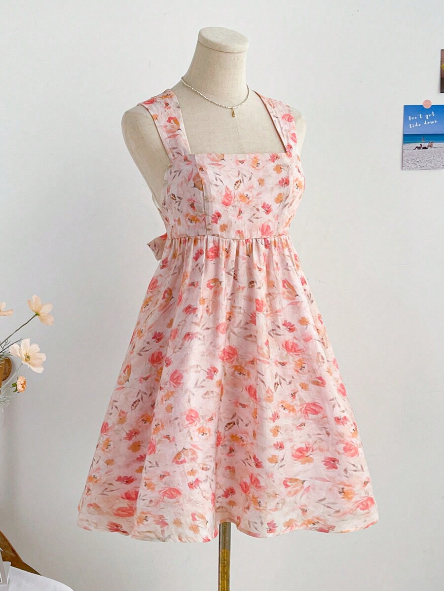 SHEIN WYWH Summer Vacation Women's Colorful Floral Printed Mini Dress ...