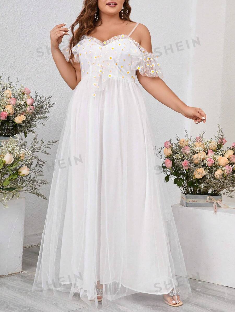 SHEIN Belle Vestido de Noite Plus Size Plus Size Romântico Elegante com ...