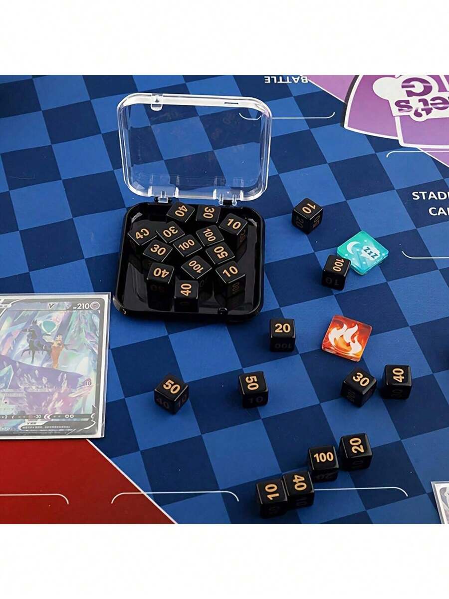 Set Of 10 PTCG Acrylic Dice With Numbers, Perfect Accessories For PTCG, MTG, CCG And Card Games ...