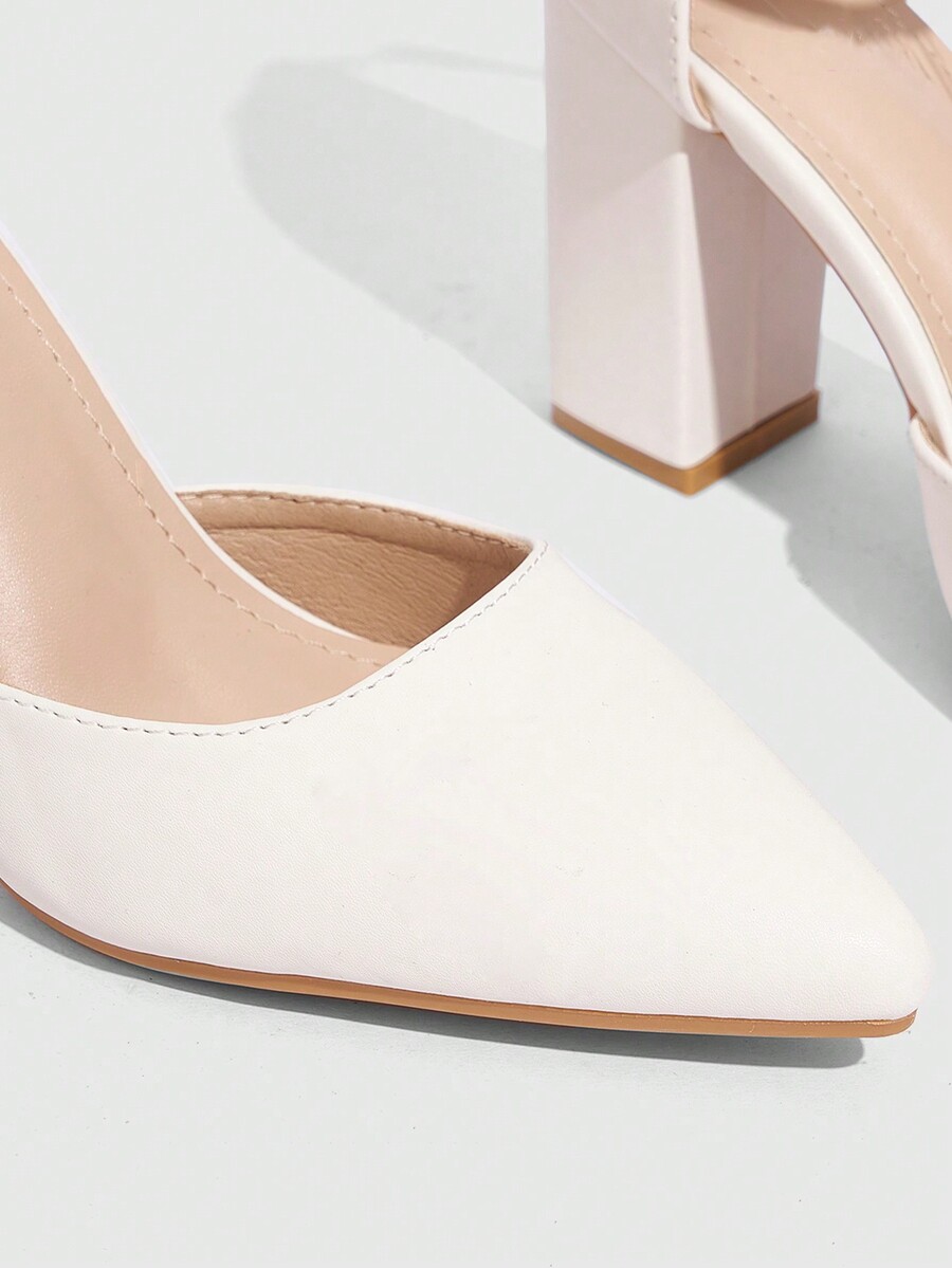 CUCCOO BIZCHIC Woman Shoes Chunky Heel Shoes For Wedding, White Wedding ...