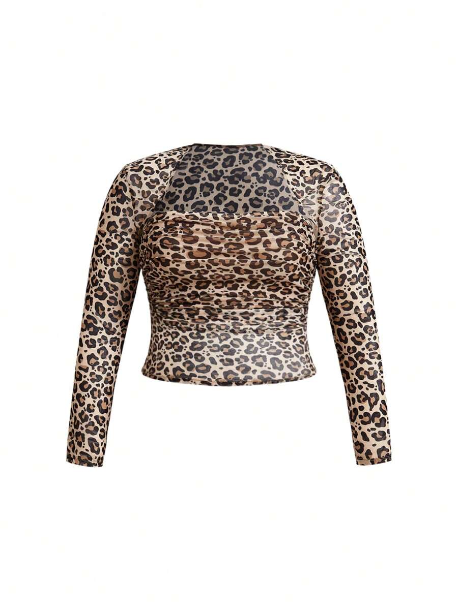 Ariqdhaksinargha Artist Y2K Leopard Print Mesh Floral Flower Tight ...