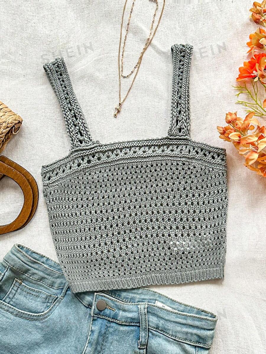 SHEIN WYWH Women's Summer Vacation Bohemian Music Festival Grey Hollow ...