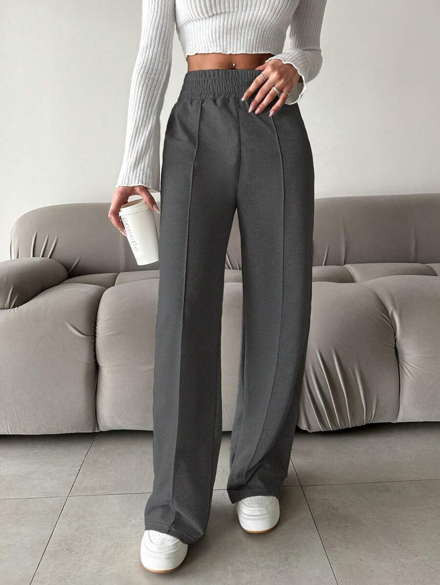 Cotton Women's Solid Color Simple Daily Sweatpants | SHEIN USA