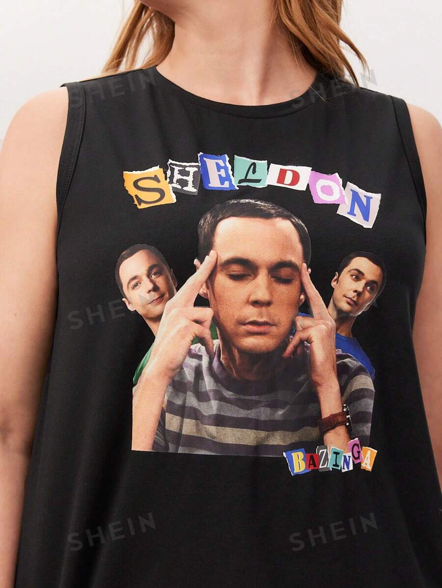 THE BIG BANG THEORY X SHEIN Plus Trendy Basic Casual Retro American ...
