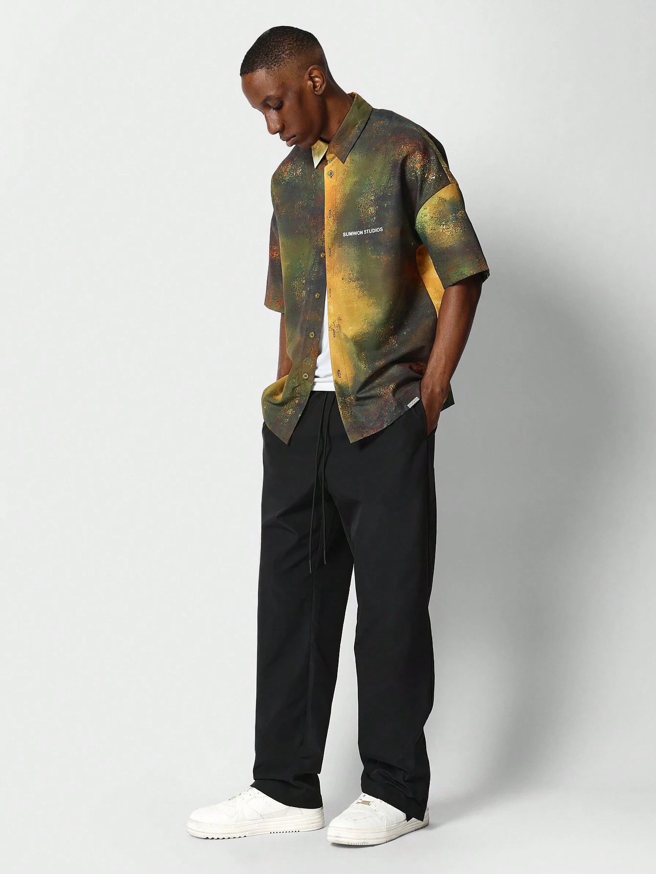 SUMWON Relaxed Fit Shirt With All Over Print | SHEIN USA