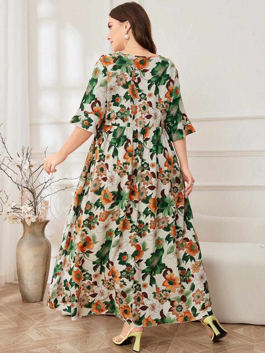 SHEIN Najma Ropa árabe vintage con estampado floral para mujeres de ...