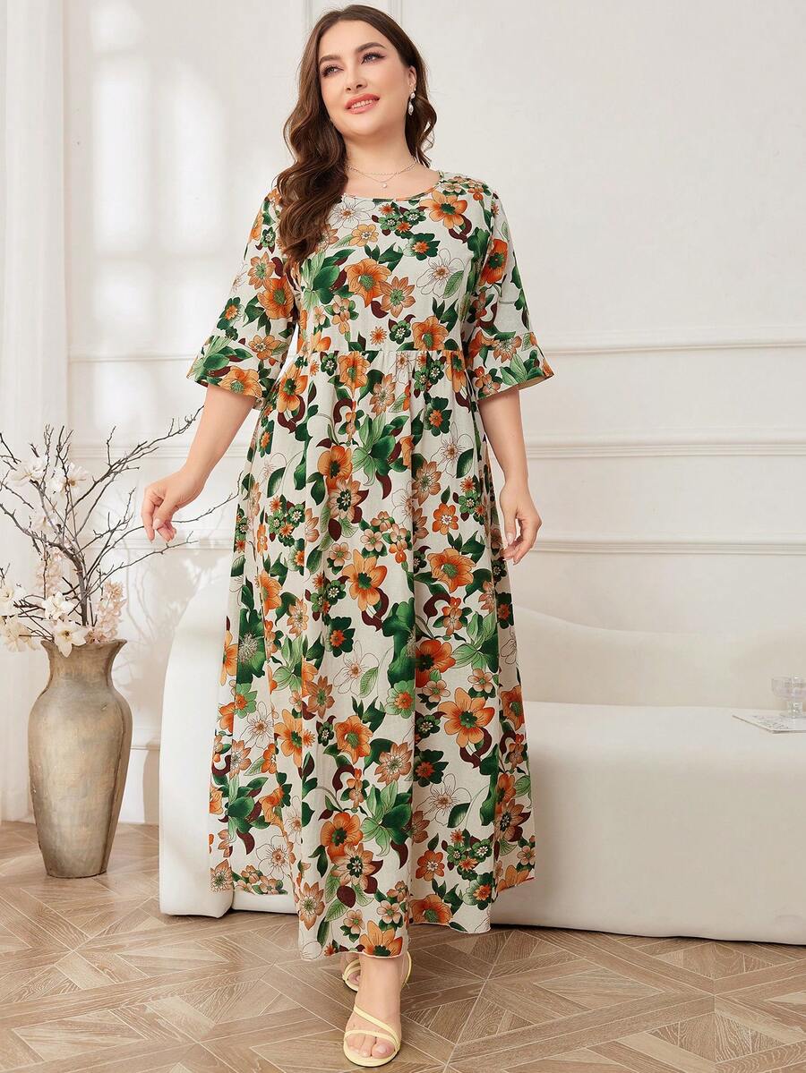 SHEIN Najma Ropa árabe vintage con estampado floral para mujeres de ...