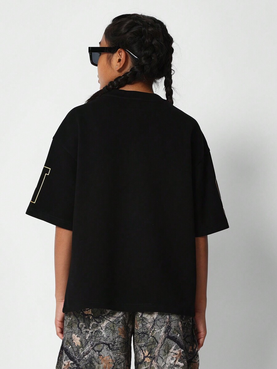 SUMWON Kids Unisex Oversized Fit With Gold Foil Print for Sale ...