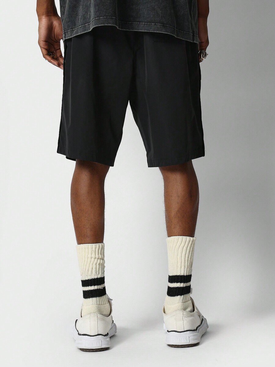 SUMWON Nylon Drop Crotch Jorts With Side Snaps | SHEIN Singapore