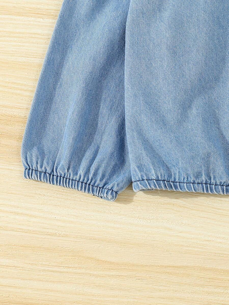 幼児用女の子かわいい刺繍花デニムジャケット | SHEIN JAPAN