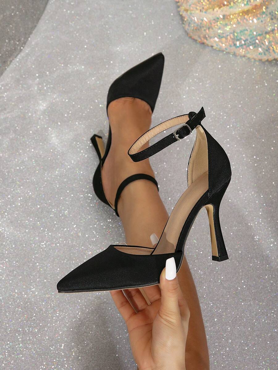 Women's High-End Black High Heels, Fashionable And Versatile Work ...