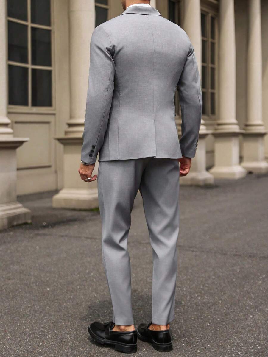 Manfinity Mode Men Spring And Autumn Casual Solid Color Turn-Down ...