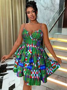 SHEIN Slayr Women's Colorful Random Print Strappy Sundress | SHEIN USA