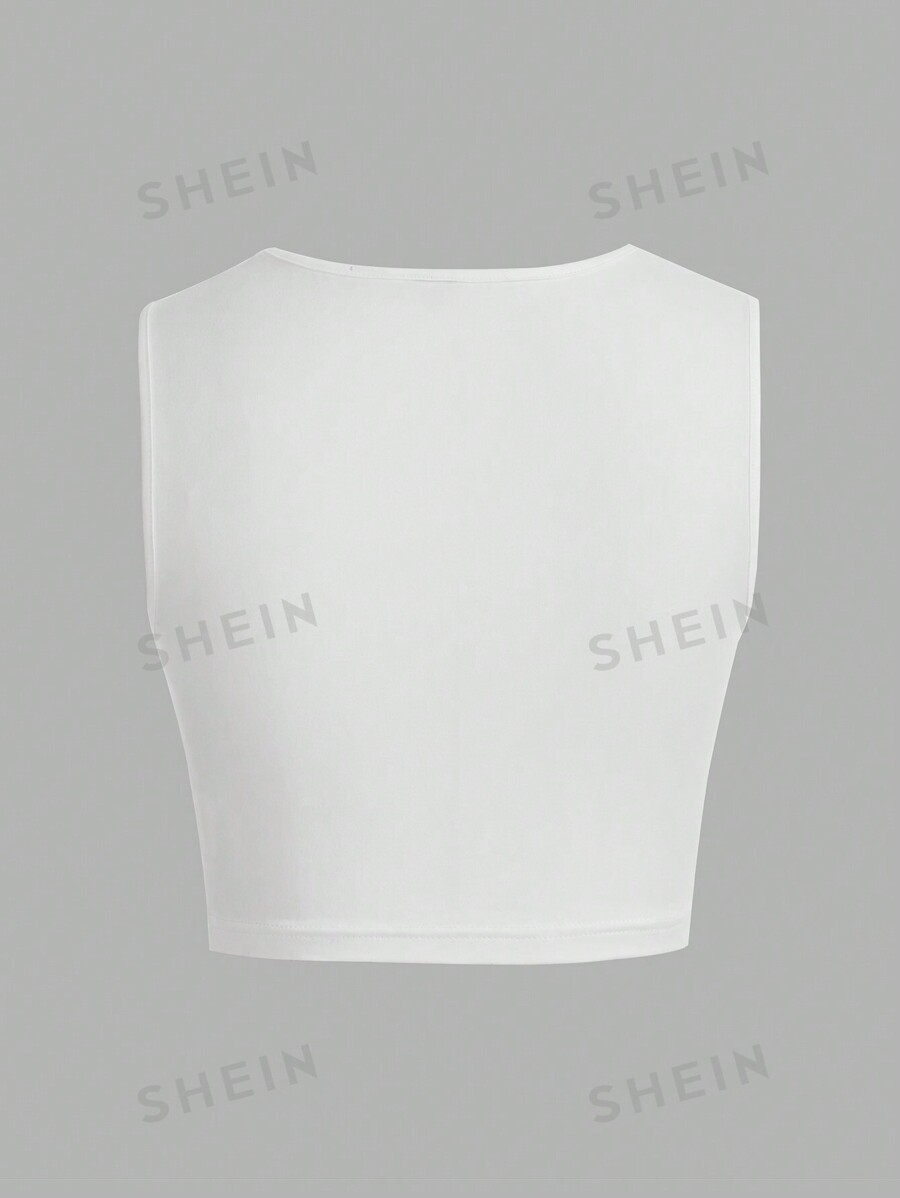 SHEIN Slayr Casual Minimalist 2024 Paris Eiffel Tower Print Tank Top ...