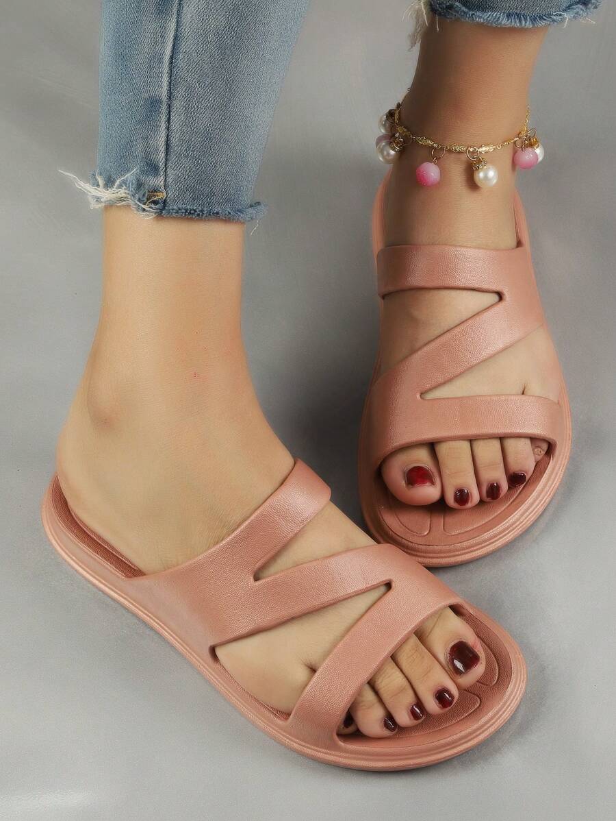 Women's Plastic Slippers, Slip-Resistant, Lightweight, Durable ...