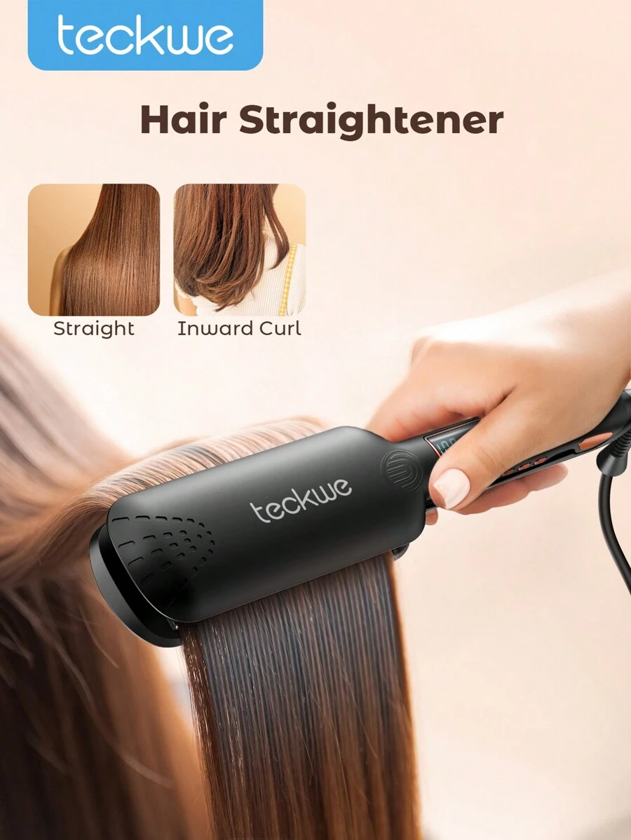 Teckwe Hair Straightener,Beauty Heating Salon Flat Iron,Quick Warm-Up ...